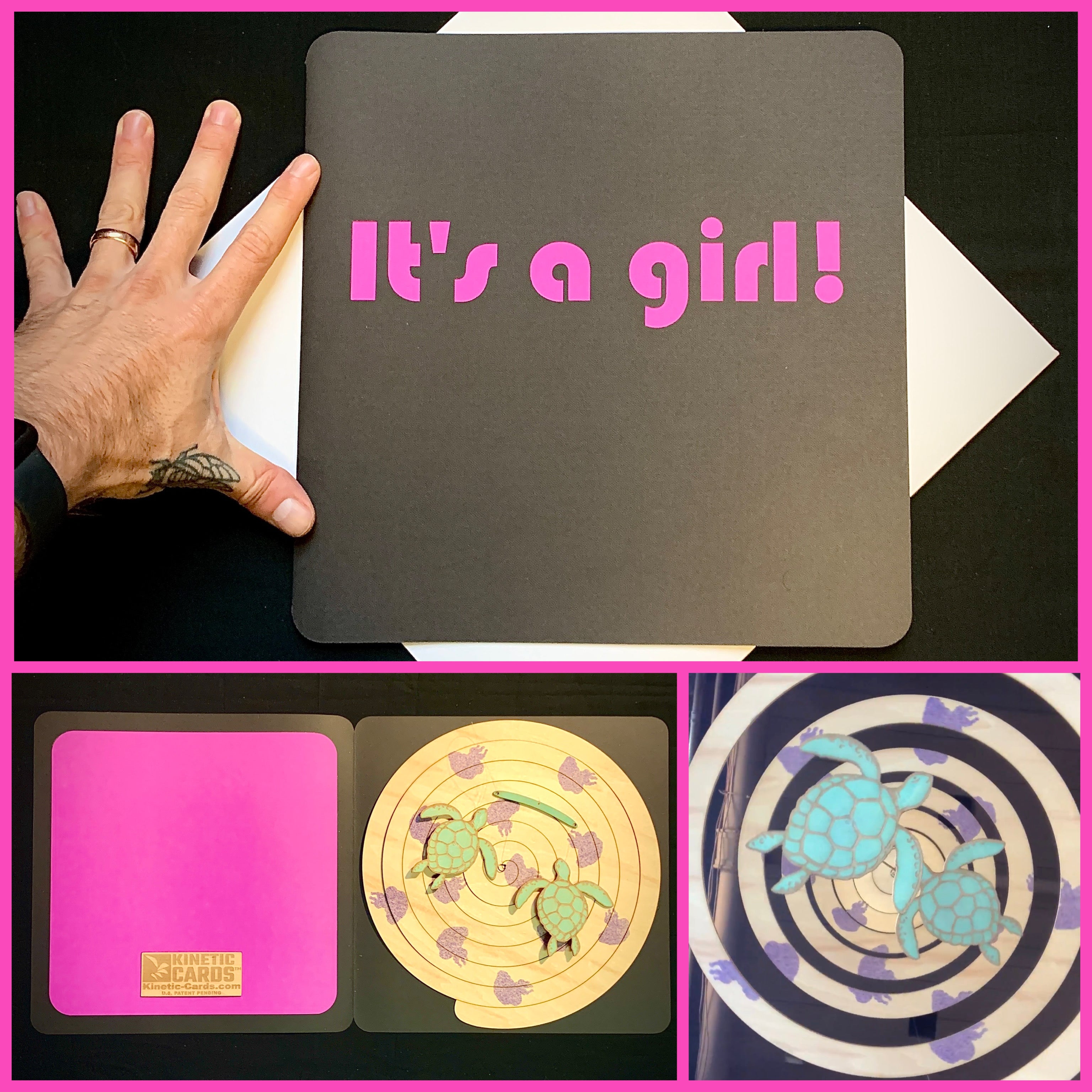 Kinetic Cards® for New Baby Girl